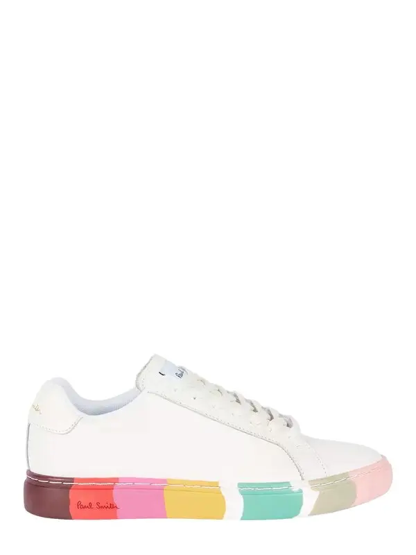 Paul Smith Lapin Stripe-detail Leather Sneakers - White
