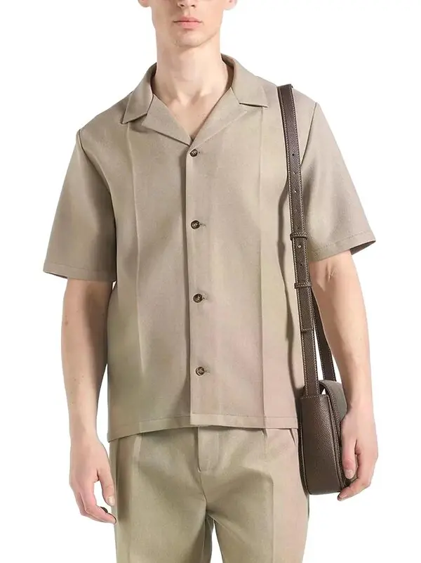 Manière De Voir Felix Tailored Short-sleeves Shirt - Neutrals