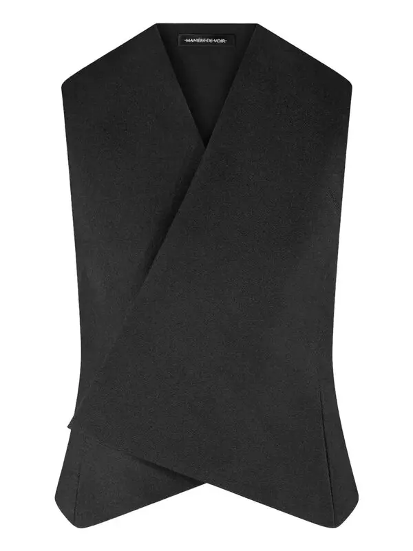 Manière De Voir Wrap-front Waistcoat - Black