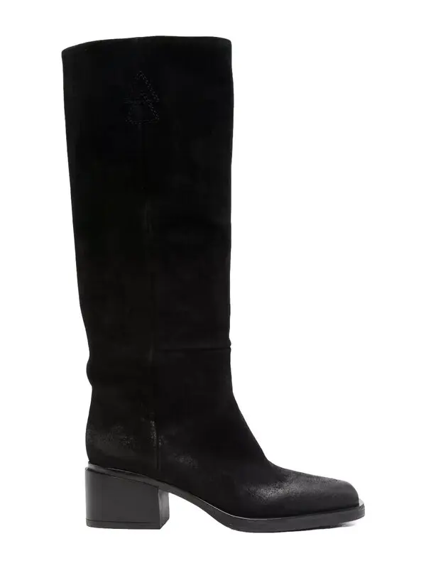 Elena Iachi 60mm Suede Knee-high Boots - Black