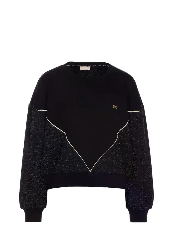 Liu Jo Lurex Embellished Sweatshirt - Black