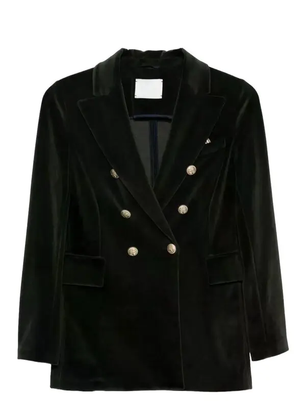 CIRCOLO 1901 Velvet Double-breasted Jacket - Green