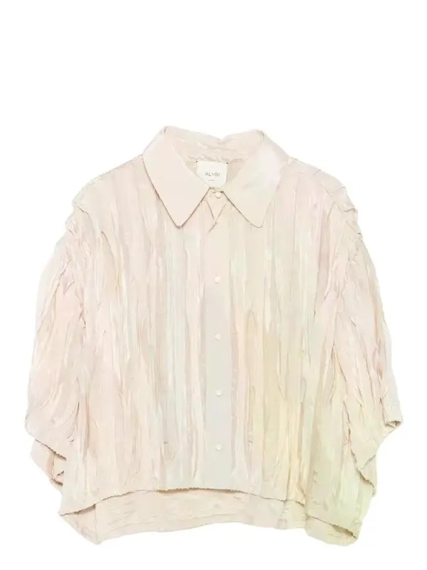 ALYSI Origami Pleated Shirt - Neutrals