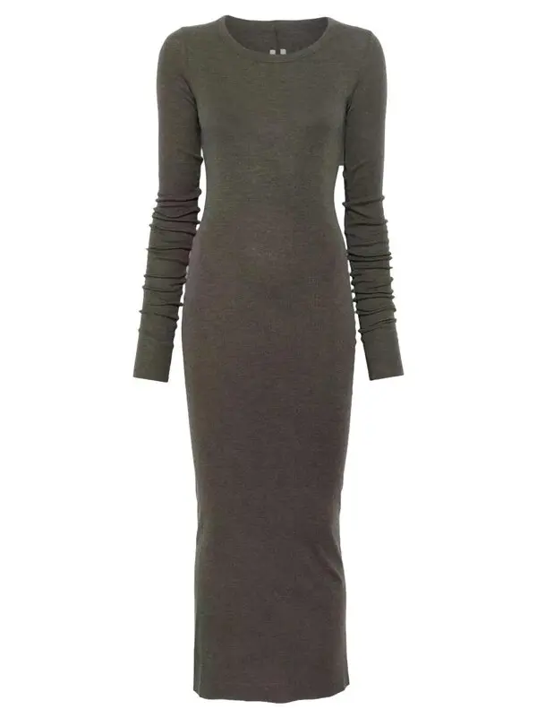 Rick Owens Long-sleeve Midi Dress - Green