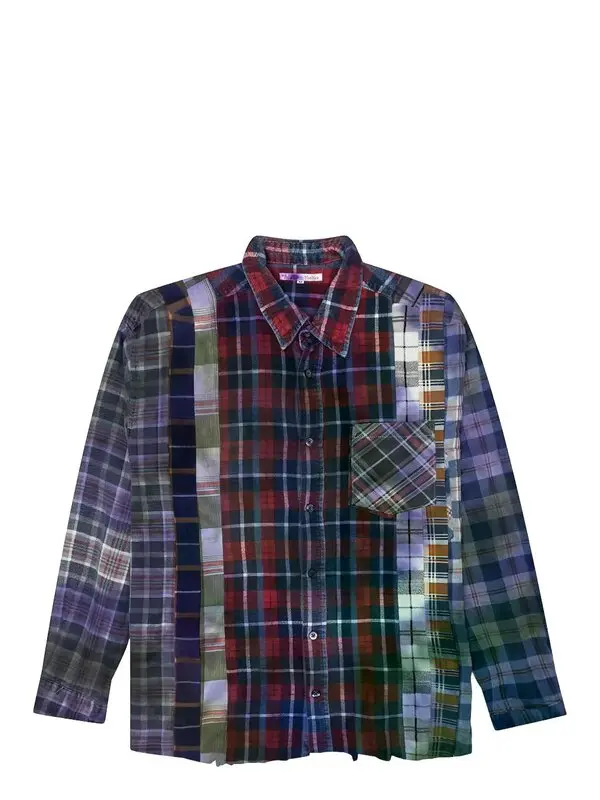Needles Rebuild 7 Cut Patchwork Shirt - Red