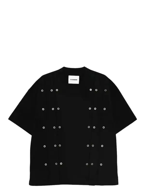 JIL SANDER Eyelet-detail T-shirt - Black