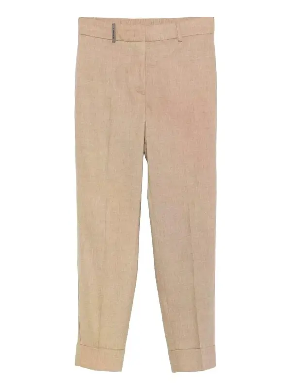 Peserico Cuffed Cropped Trousers - Neutrals