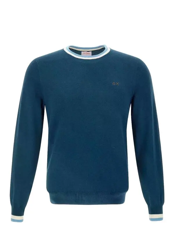 SUN 68 Crew-neck Long-sleeve Sweater - Blue