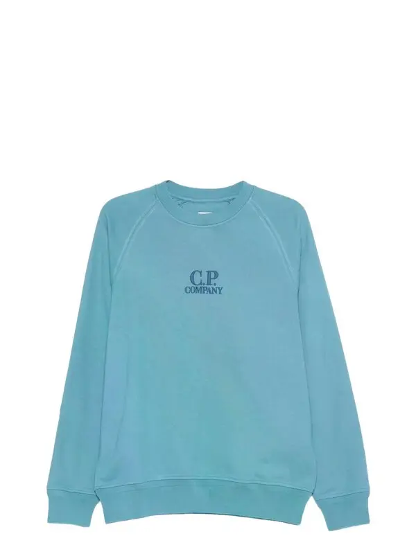 C.P. COMPANY Embroidered Cotton Sweatshirt - Blue