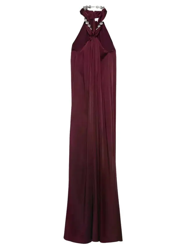 Stella McCartney Embellished Halter-neck Maxi Dress - Red