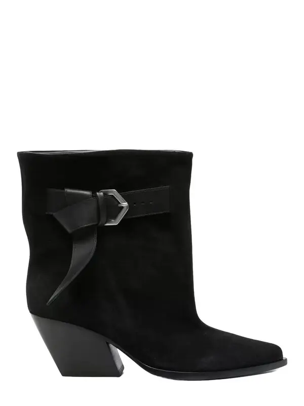 Elena Iachi 70mm Buckle-detail Boots - Black