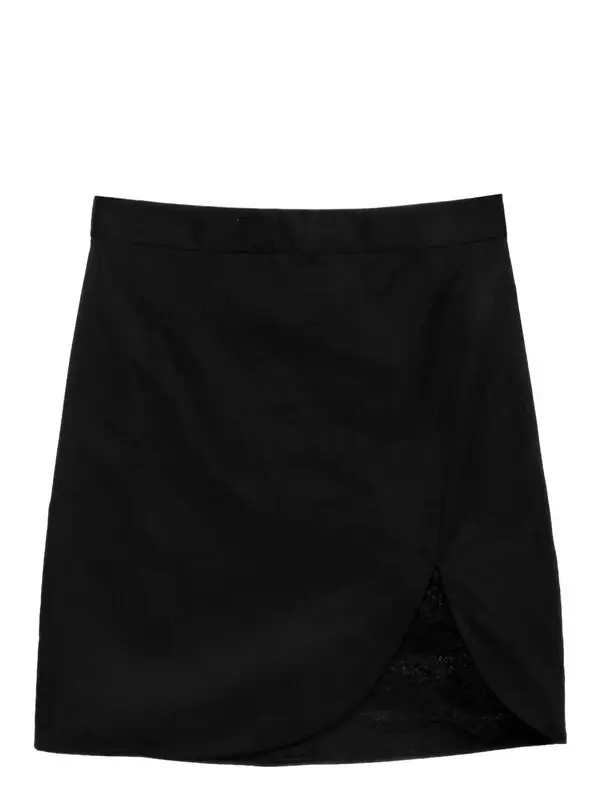 BLAKLACE Floral-lace Skirt - Black