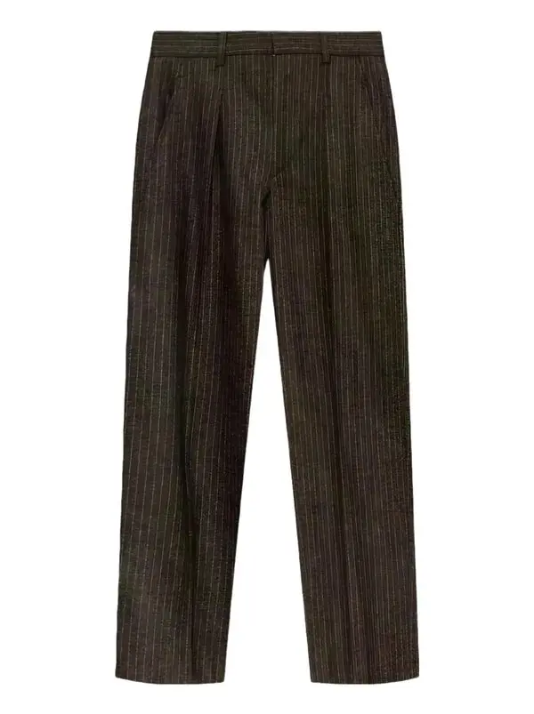 MARANT ETOILE Lisetta Pinstripe Trousers - Brown