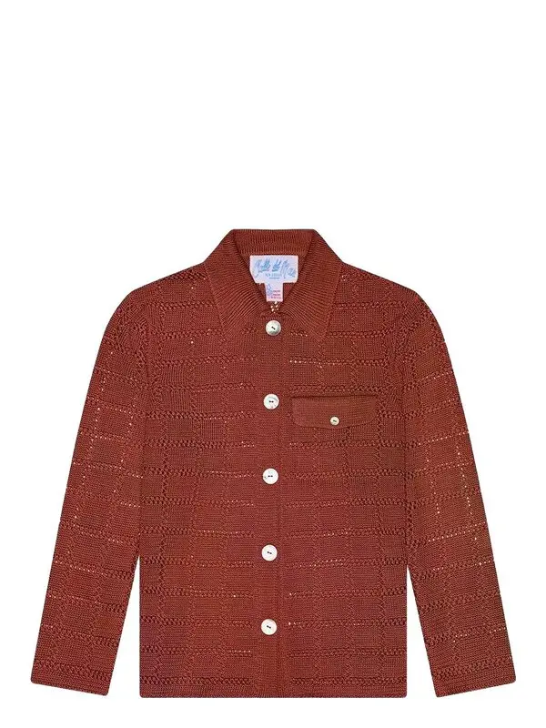 Calle Del Mar Grid-pattern Long-sleeve Shirt - Red