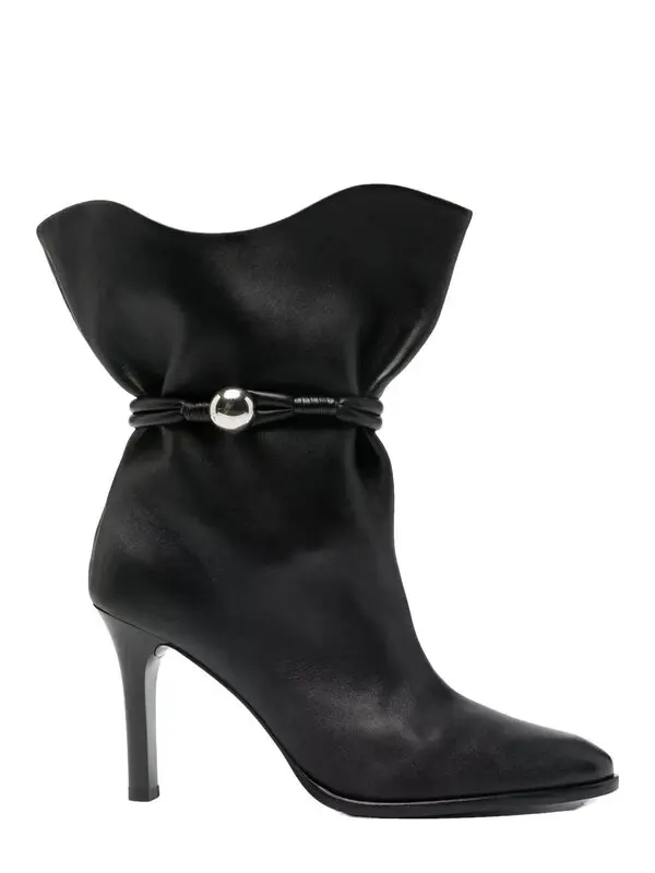 Isabel Marant Lolya Ankle Leather Boots - Black