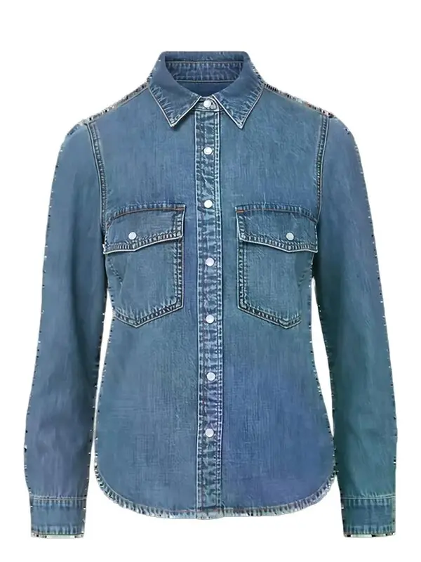 Veronica Beard Flap-pocket Denim Shirt - Blue