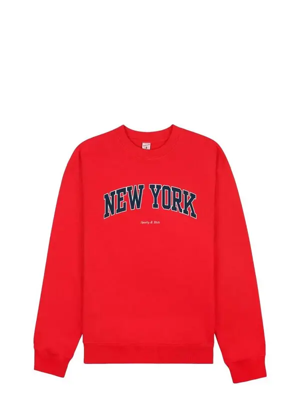 SPORTY & RICH Cotton Long-sleeve Sweatshirt - Red