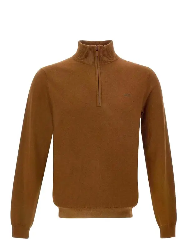 SUN 68 Half-zip Sweater - Brown