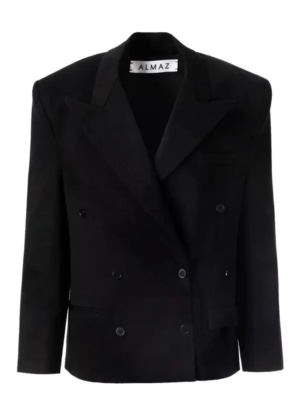 ALMAZ Double-breasted Blazer - Black