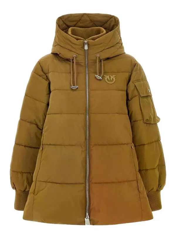 Pinko Quilted Padded Jacket - Brown