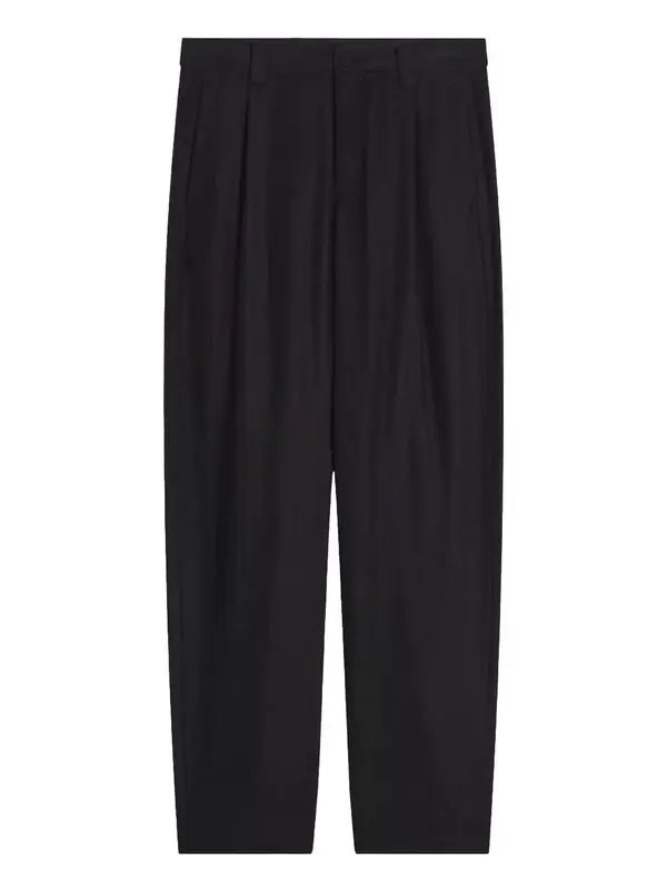 Maison Kitsuné Pleated Wool Trousers - Black