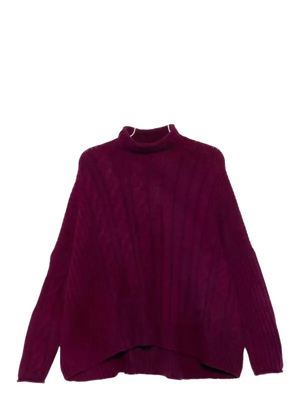 Eric Bompard Cable-knit High-neck Sweater - Red