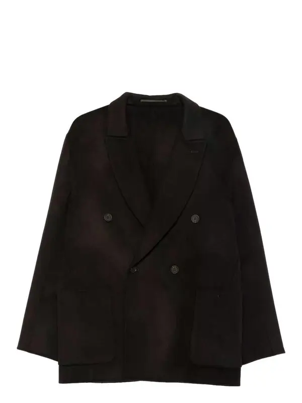 Emporio Armani Double-breasted Pea Coat - Brown
