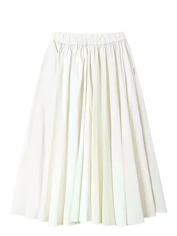 TWINSET Taffeta Midi Skirt - White