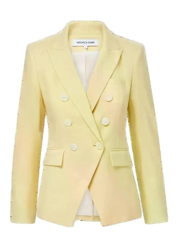 Veronica Beard Miller Double-breasted Jacket - Yellow