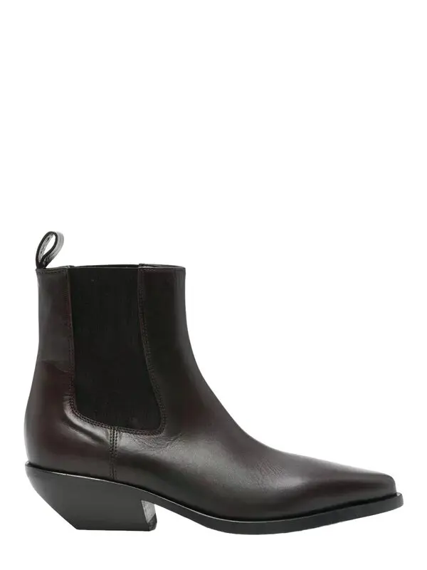 Elena Iachi 50mm Leather Chelsea Boots - Brown
