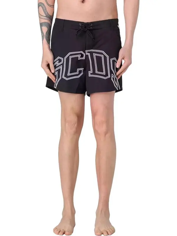 Gcds Logo-print Drawstring Shorts - Black