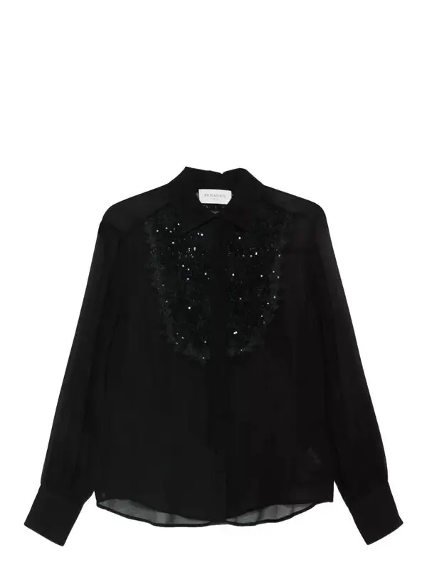 ERMANNO FIRENZE Embellished Blouse - Black