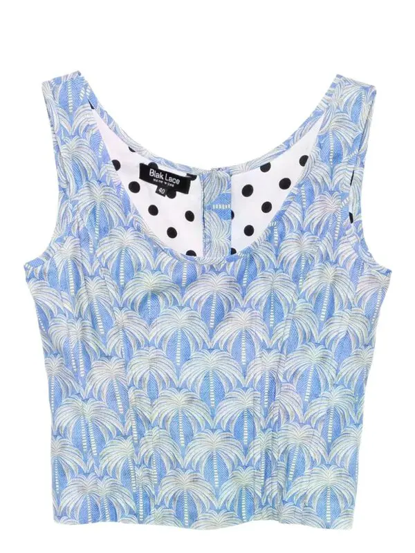 BLAKLACE Graphic-print Tank Top - Blue