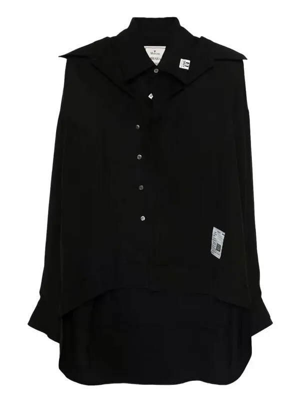 Mihara Yasuhiro Layered Button-fastening Top - Black