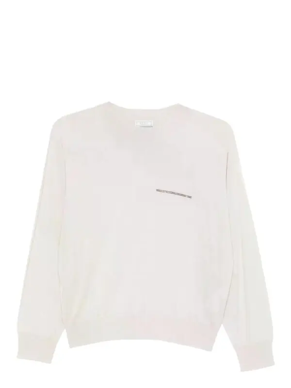 Peserico Embellished Crew-neck Sweater - Neutrals