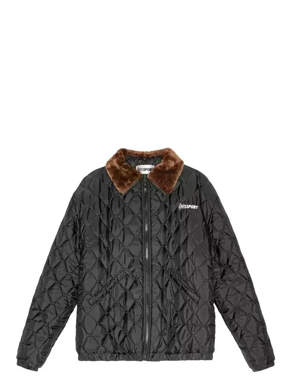OPÉRASPORT Quilted Trimmed-collar Puffer Jacket - Black