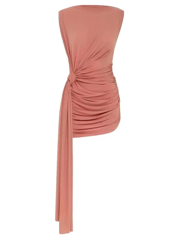 Alex Perry Draped Twist Mini Dress - Pink