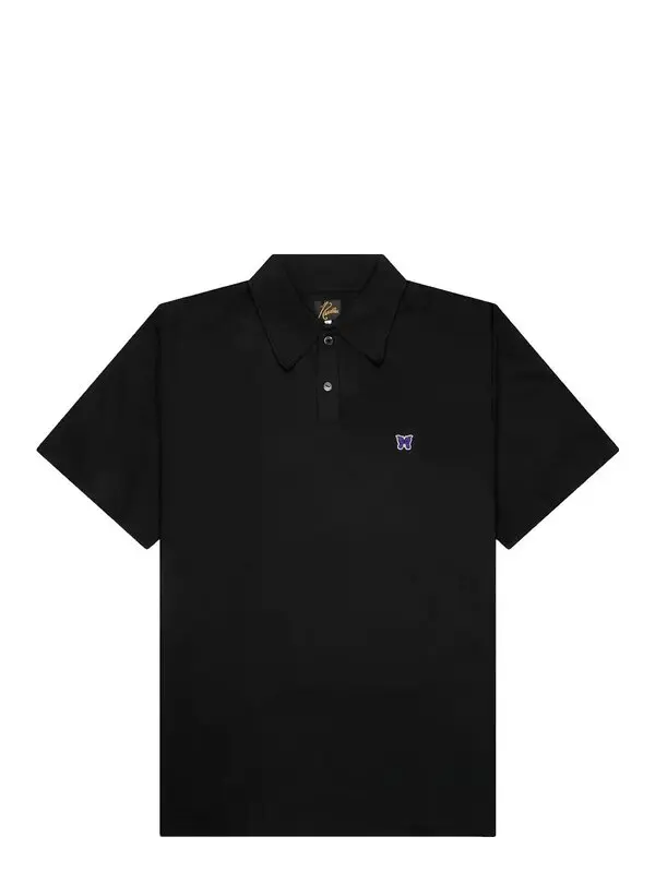 Needles Butterfly Pique Polo Shirt - Black