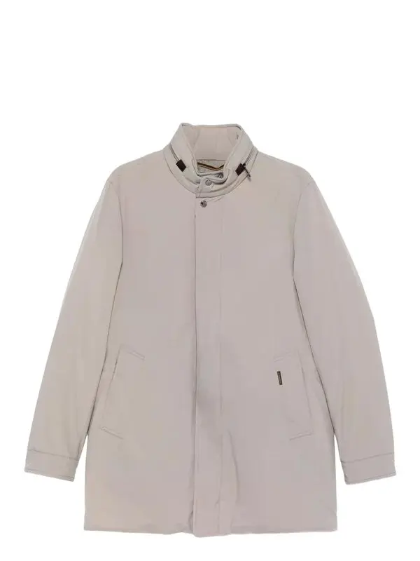 MOORER High-neck Buttoned Coat - Neutrals