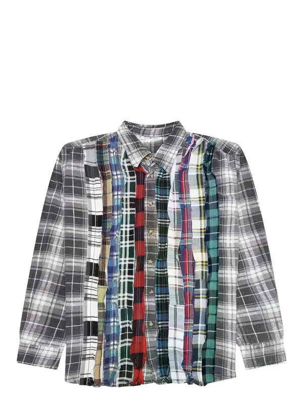 Needles Ribbon-flannel Shirt - Grey