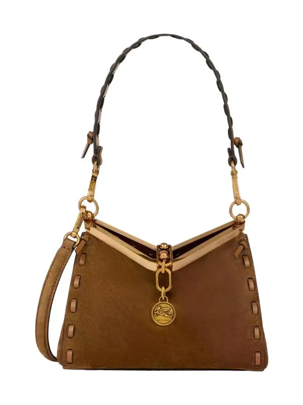 Etro Vela Suede Shoulder Bag - Brown