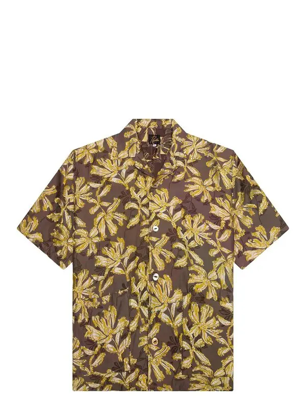 Needles Cabana Flower-frayed Shirt - Brown
