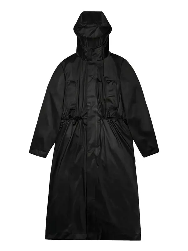 Rains Bold Hooded Raincoat - Black