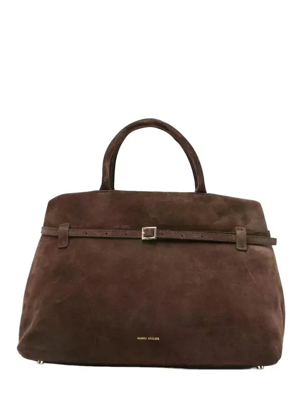 Manu Atelier Le Cambon Suede Handbag - Brown