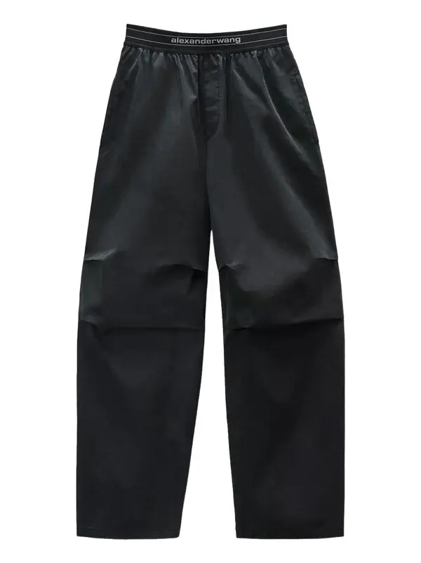 Alexander Wang Logo-waistband Trousers - Black