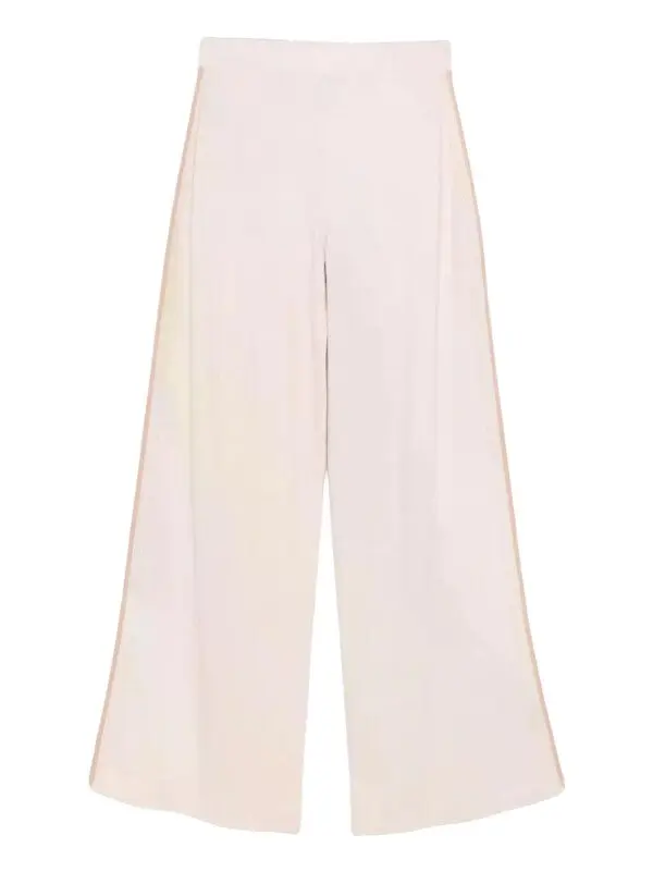 D.exterior Ribbed Knit Side-stripe Trousers - Neutrals