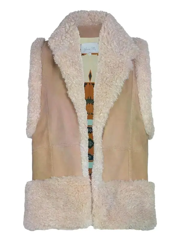 Johanna Ortiz Salty Air Shearling Vest - Neutrals