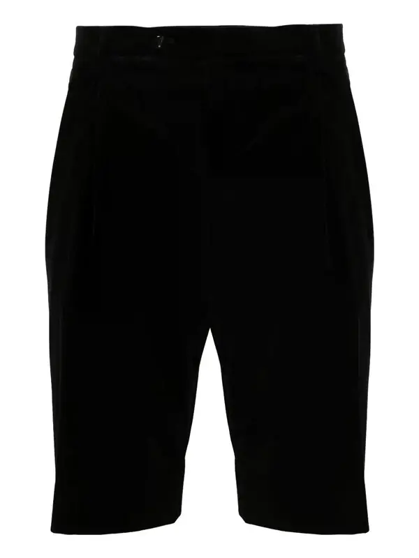 Gucci Pleated Cotton-blend Shorts - Black