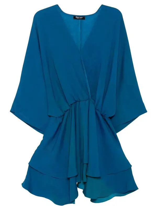 BLAKLACE Draped Dress - Blue