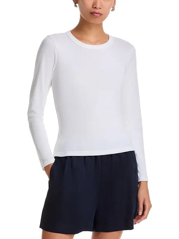 LESET Nando Slim Fit Long Sleeve Top - White